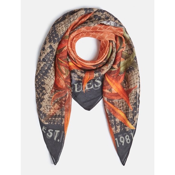 Guess | Accessories | New Guess Scarf Farida Orange | Poshmark